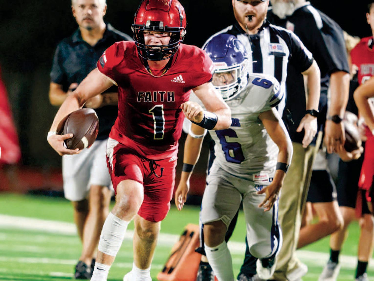 Flames football players ‘get back on track’ thanks to lopsided win