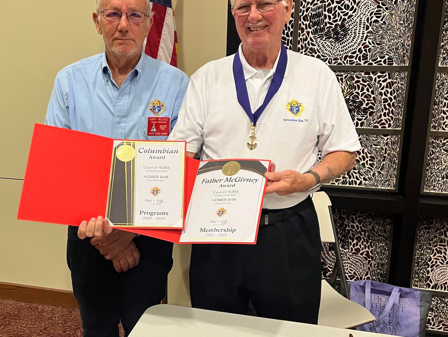 Knights receive awards